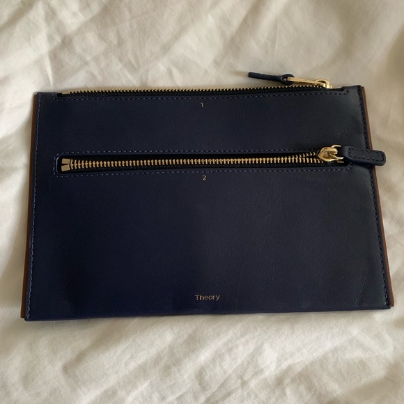 Theory | Bags | Theory Leather Clutch Bag | Poshmark